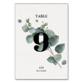 Elegant Eucalyptus Table Number Card | Zazzle
