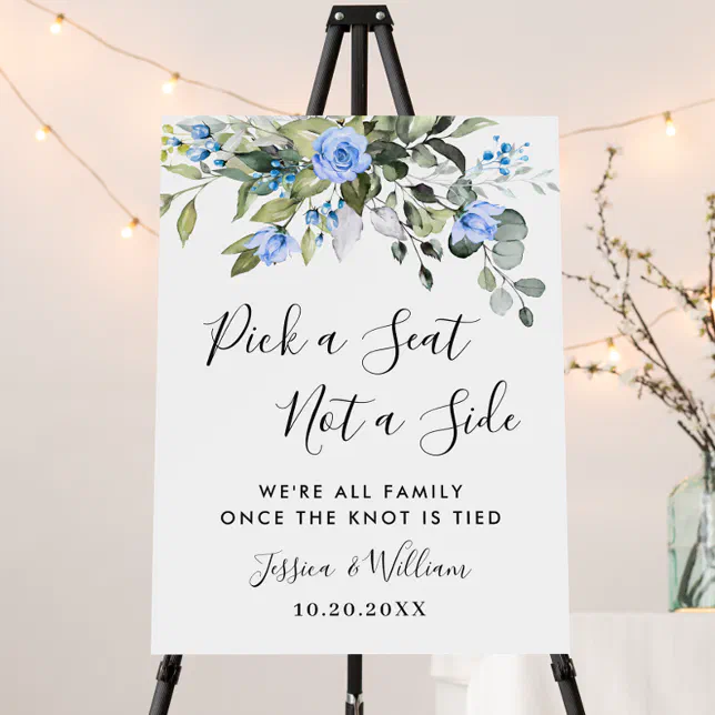 Elegant Eucalyptus Wedding Ceremony Seating Foam Board | Zazzle