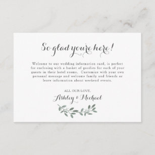 Hotel Welcome RSVP & Response Cards | Zazzle