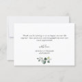 Elegant Eucalyptus White Roses Floral Thank You Card | Zazzle