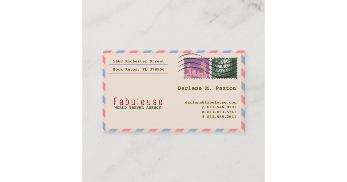 Elegant European Travel Business Card | Zazzle
