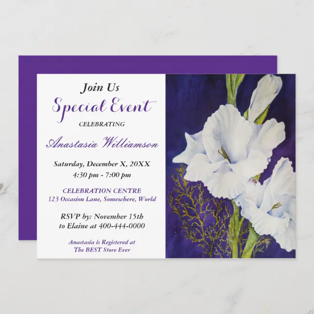 ELEGANT EVENING PARTY EVENT INVITE | Zazzle