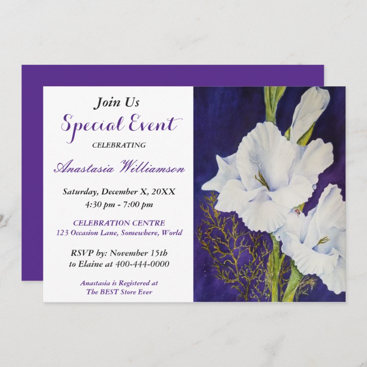 ELEGANT EVENING PARTY EVENT INVITE | Zazzle