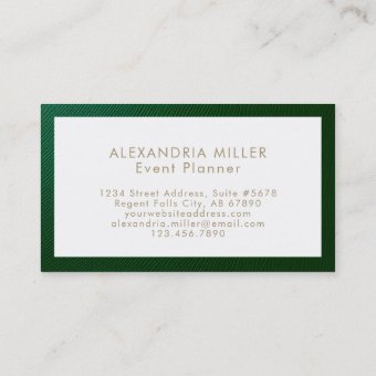 Elegant Event Planner Business Card | Zazzle