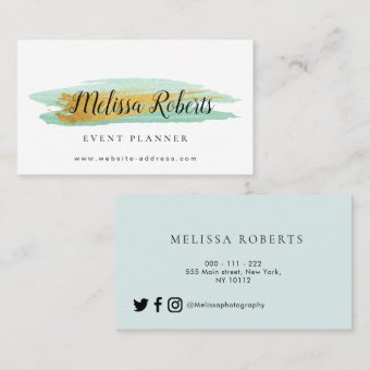 elegant event planner modern business card | Zazzle