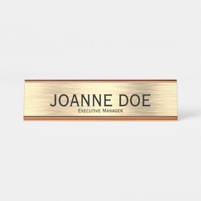 Elegant Executive Manager Desk Name Plate | Zazzle