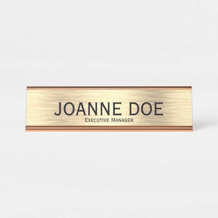 Elegant Executive Manager Desk Name Plate | Zazzle.com