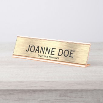 Elegant Executive Manager Desk Name Plate | Zazzle