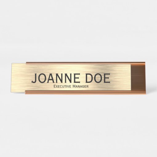 Elegant Executive Manager Desk Name Plate | Zazzle
