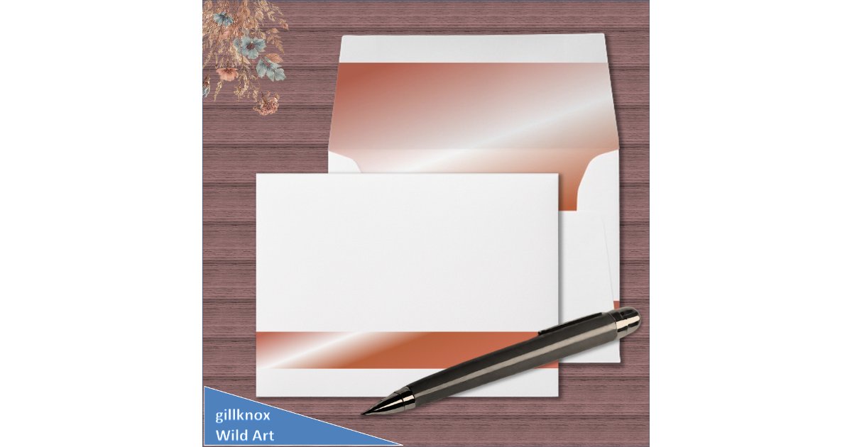 elegant expensive Rose Gold lining Envelope | Zazzle