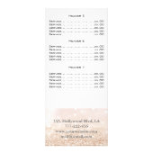 Elegant eyelashes & eyebrow glittery menu card | Zazzle