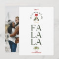 Elegant Fa La La Christmas Photo Personalized | Zazzle