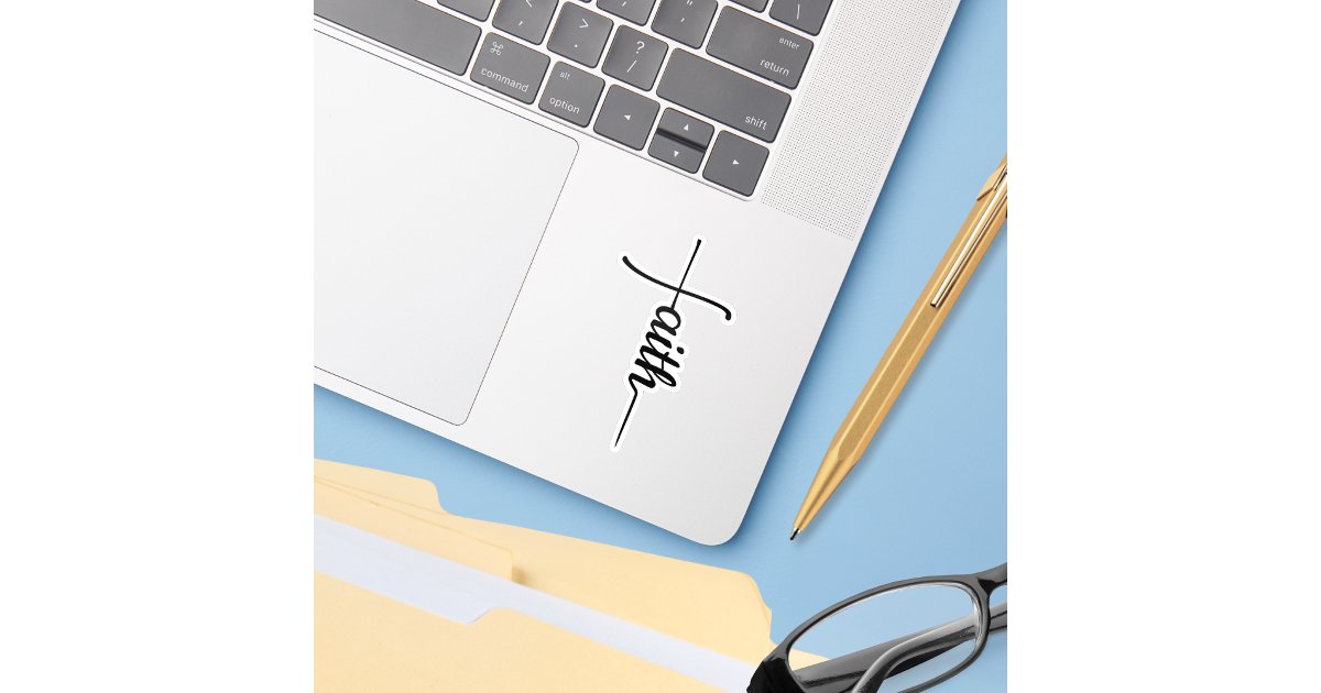 Elegant Faith Cross Sticker | Zazzle