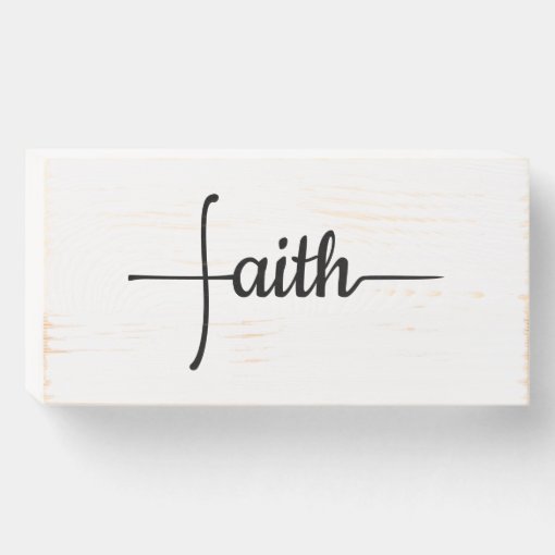 Elegant Faith Cross Wooden Box Sign | Zazzle