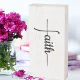 Elegant Faith Cross Wooden Box Sign | Zazzle