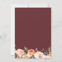 elegant fall floral geometric wedding invitation | Zazzle