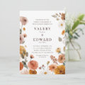 Elegant Fall Floral Wedding Invitation | Zazzle