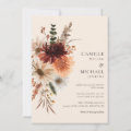 Elegant Fall Floral Wedding Invitation | Zazzle