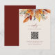 Elegant Fall Leaves Autumn QR Code Wedding RSVP Card | Zazzle