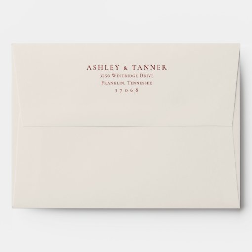 Elegant Fall Leaves Autumn Wedding Envelope | Zazzle