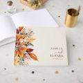 Elegant Fall Leaves Autumn Wedding Guest Book | Zazzle