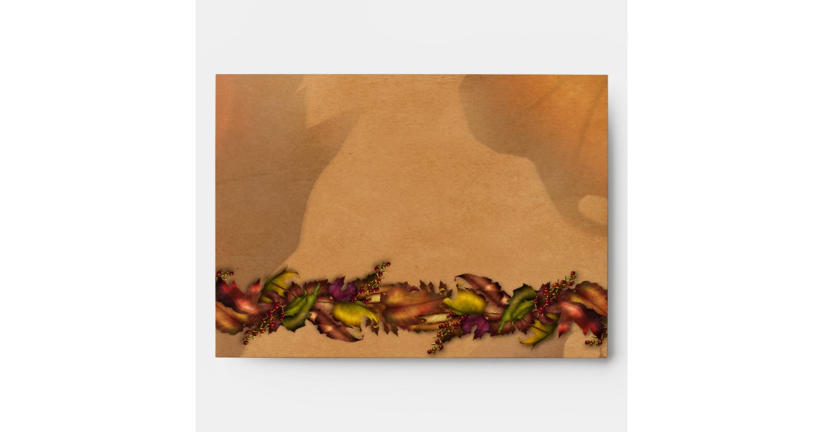 Elegant Fall Leaves Thanksgiving Envelopes | Zazzle