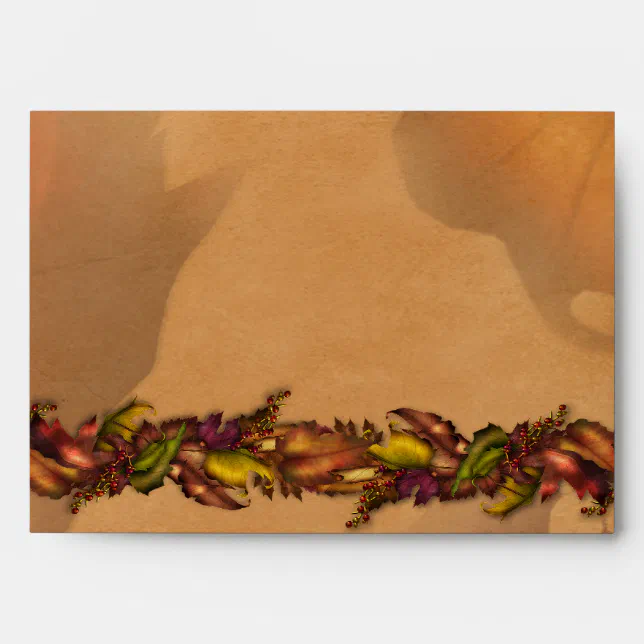 Elegant Fall Leaves Thanksgiving Envelopes | Zazzle