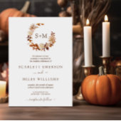 Elegant Fall Leaves Wedding Invitation | Zazzle