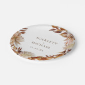 Elegant Fall Wedding Paper Plates | Zazzle