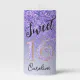 Elegant Falling Purple Glitter & Glitter Number 16 Pillar Candle | Zazzle