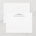 Elegant Family Last Name Black Script Calligraphy Note Card | Zazzle