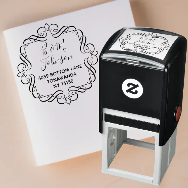 Elegant Family Return Address Self Inking Stamp | Zazzle