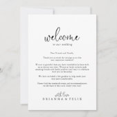 Elegant Fancy Script Wedding Welcome Letter | Zazzle
