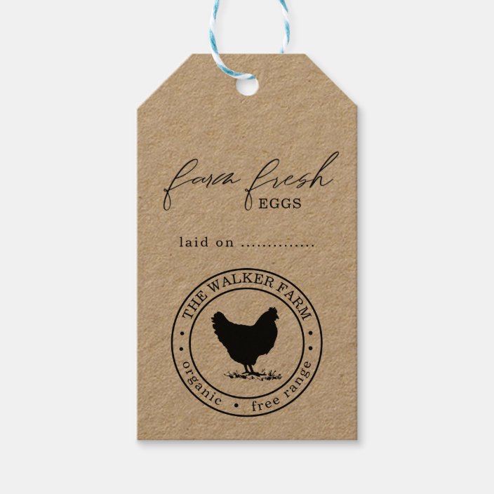 Elegant Farm Fresh Egg Carton Tag | Zazzle.com