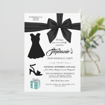 Elegant Fashion Tiffany Birthday Invitation | Zazzle