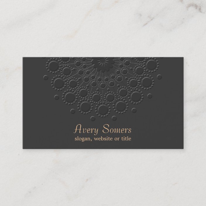 Elegant Faux Embossed Black Professional Business Card | Zazzle.com
