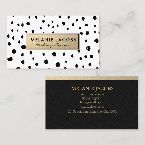 elegant faux gold and event planner business cards | Zazzle