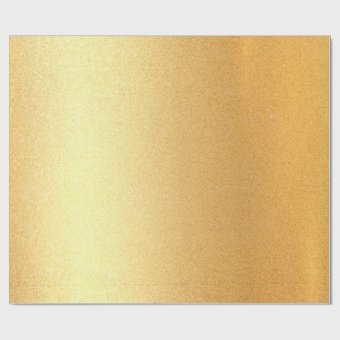 Elegant Faux Gold Glitter Modern Golden Glossy Wrapping Paper | Zazzle