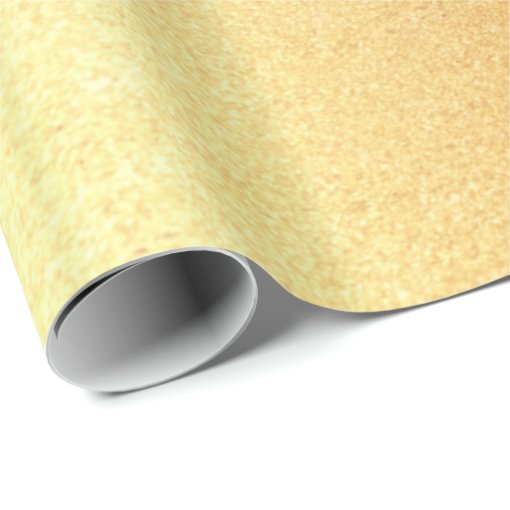 Elegant Faux Gold Glitter Modern Golden Glossy Wrapping Paper | Zazzle