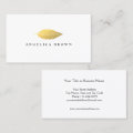 Elegant Faux Gold Leaf Business Card | Zazzle