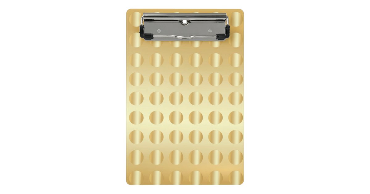 Elegant Faux Gold Modern Glamorous Template Mini Clipboard | Zazzle