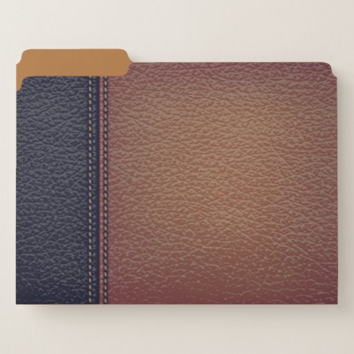 Elegant Faux Leather Look File Folder | Zazzle