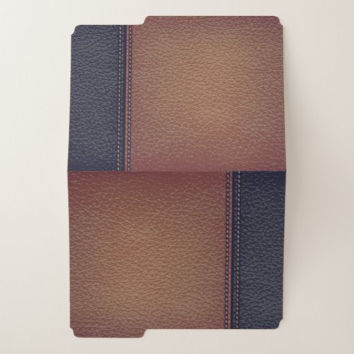 Elegant Faux Leather Look File Folder | Zazzle