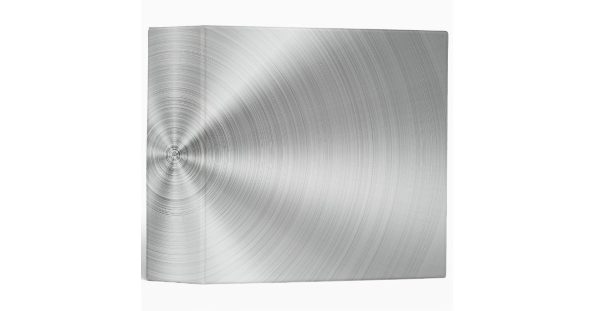 Elegant Faux Metallic Shiny Silver 3 Ring Binder | Zazzle