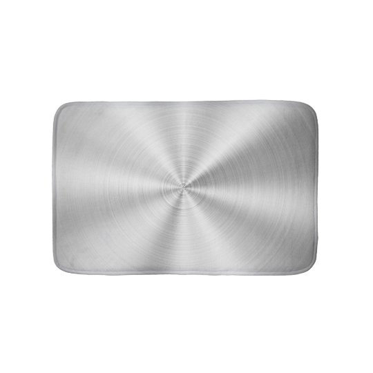 Elegant Faux Metallic Shiny Silver Bath Mat | Zazzle.com