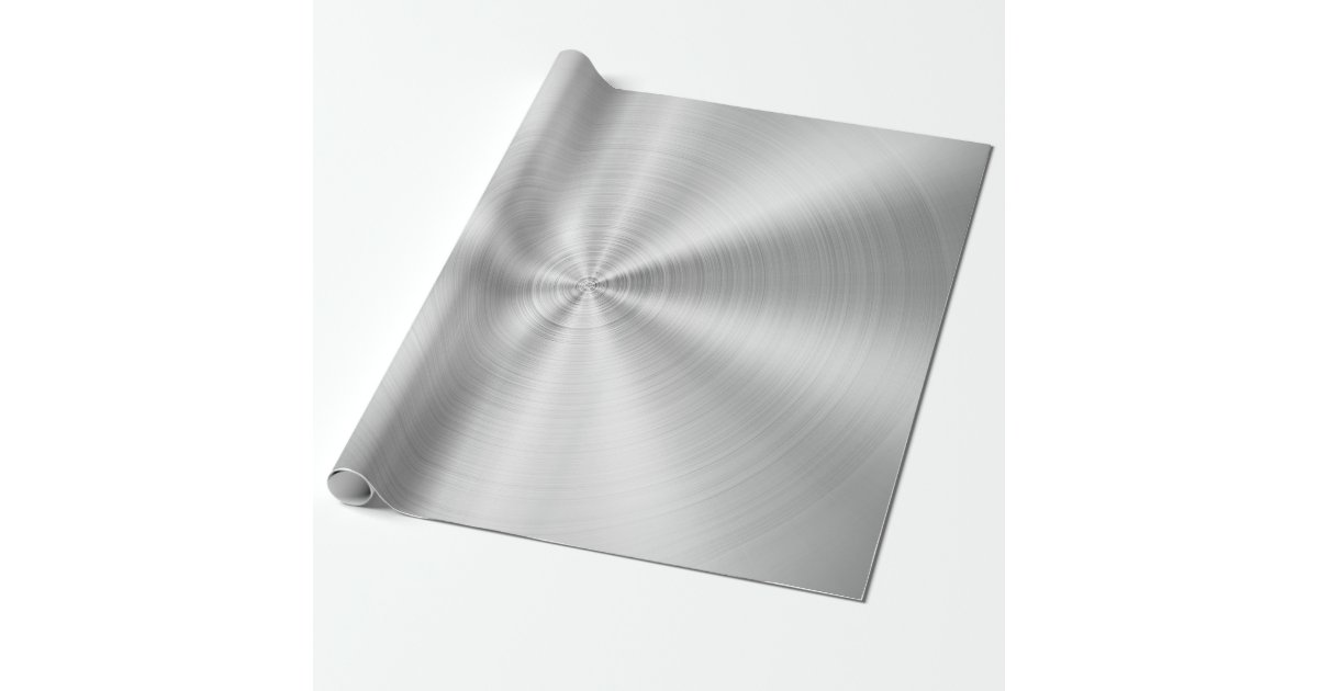 Elegant Faux Metallic Shiny Silver Wrapping Paper | Zazzle
