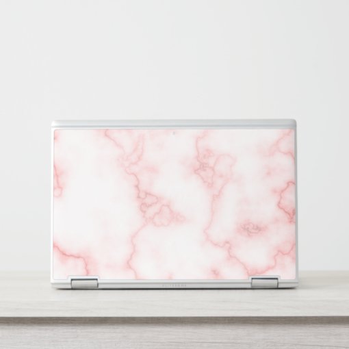 Elegant Faux Pink Marble HP Laptop Skin | Zazzle