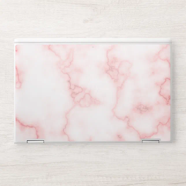 Elegant Faux Pink Marble HP Laptop Skin | Zazzle