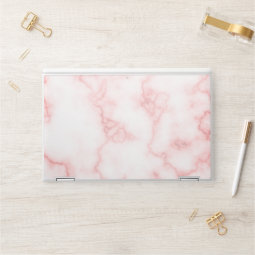 Elegant Faux Pink Marble HP Laptop Skin | Zazzle