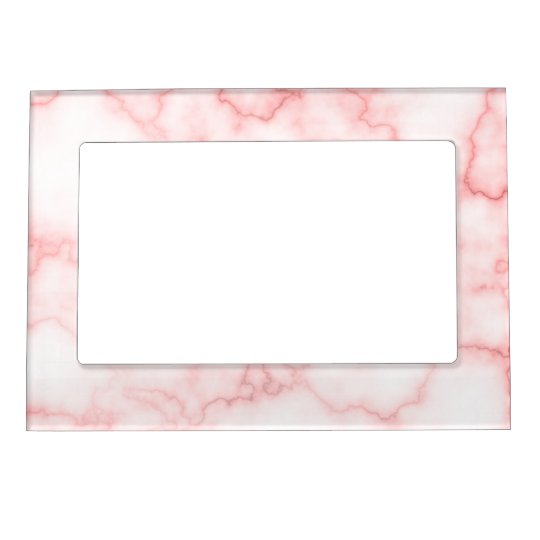 Elegant Faux Pink Marble Magnetic Frame | Zazzle.com